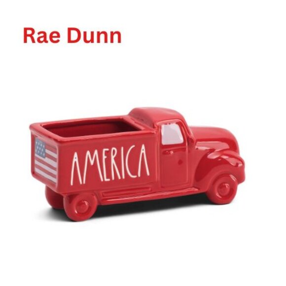 Rae Dunn | Accents | Rae Dunn America Fire Truck Ceramic Nwb | Poshmark